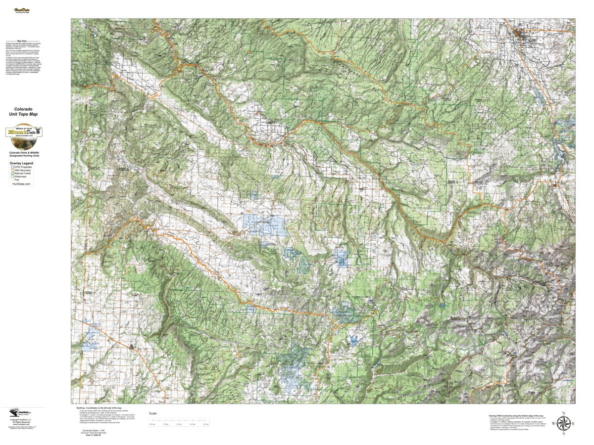 HuntData Colorado Unit 70 Topo Map by HuntData LLC | Avenza Maps