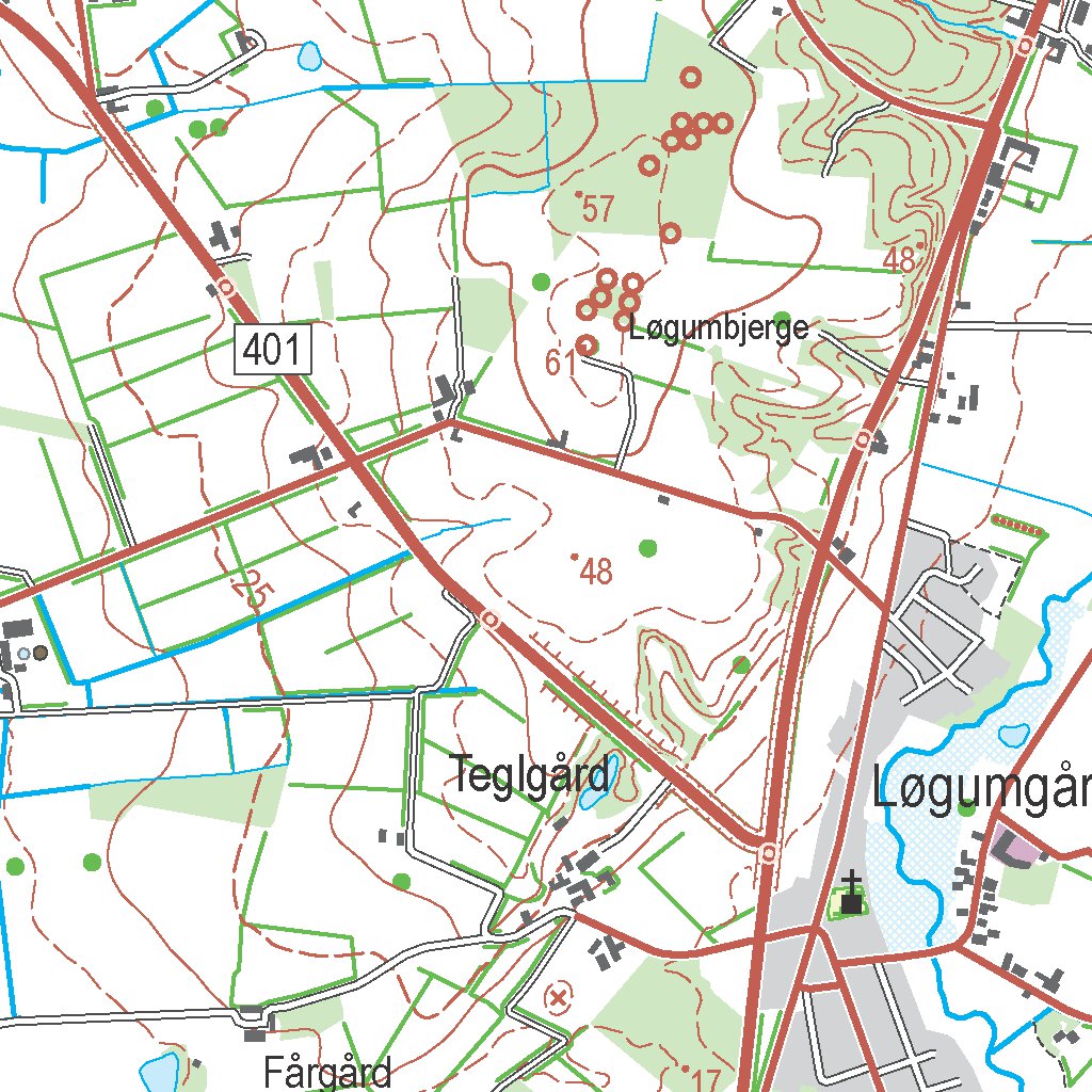 Skærbæk (1:50,000 scale) Map by Kortforsyningen | Avenza Maps