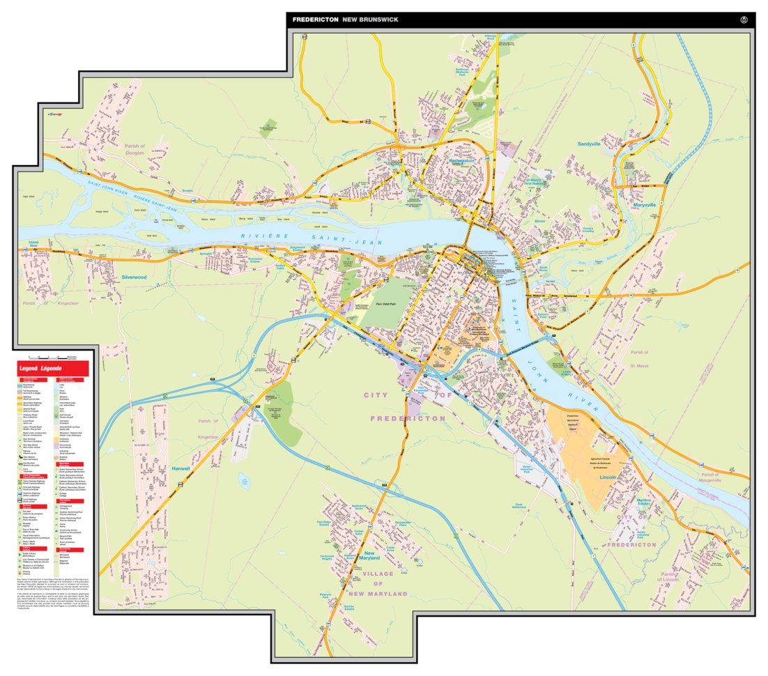 Fredericton, NB Map by Mapmobility Corp. | Avenza Maps