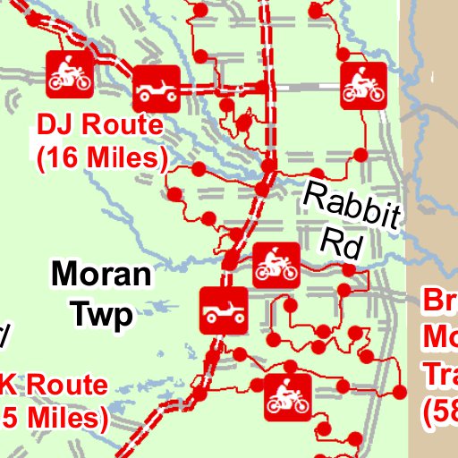 St Ignace To Trout Lake Route North Map by MI DNR | Avenza Maps