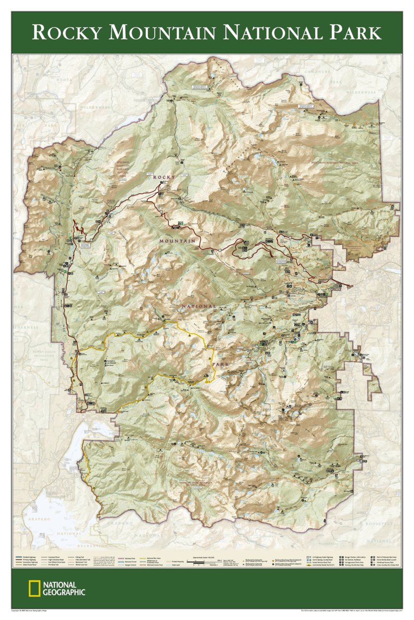 Rocky Mountain National Park Map by National Geographic | Avenza Maps