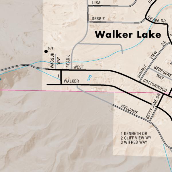 Walker Lake Area Map by Nevada Department of Transportation | Avenza Maps