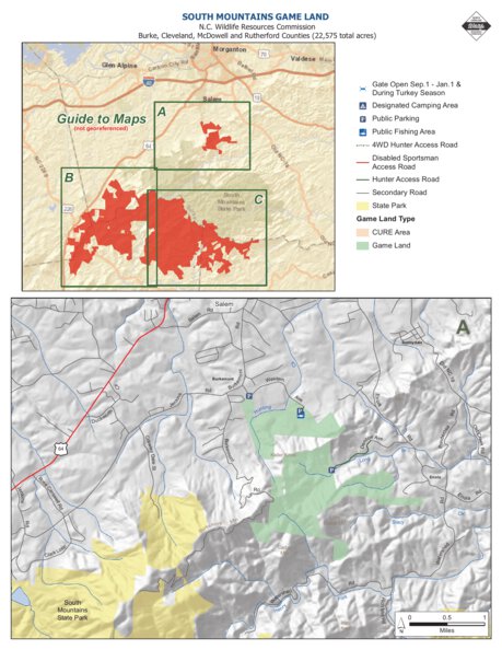 South Mountains Game Land Map by North Carolina Wildlife Resources Commission | Avenza Maps