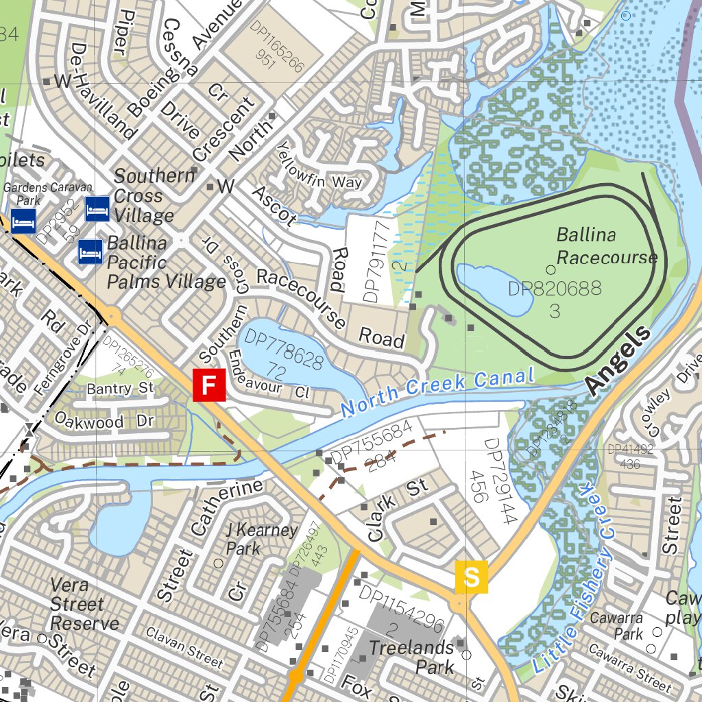 Ballina 9640-3N Map by NSW Government Spatial Services | Avenza Maps