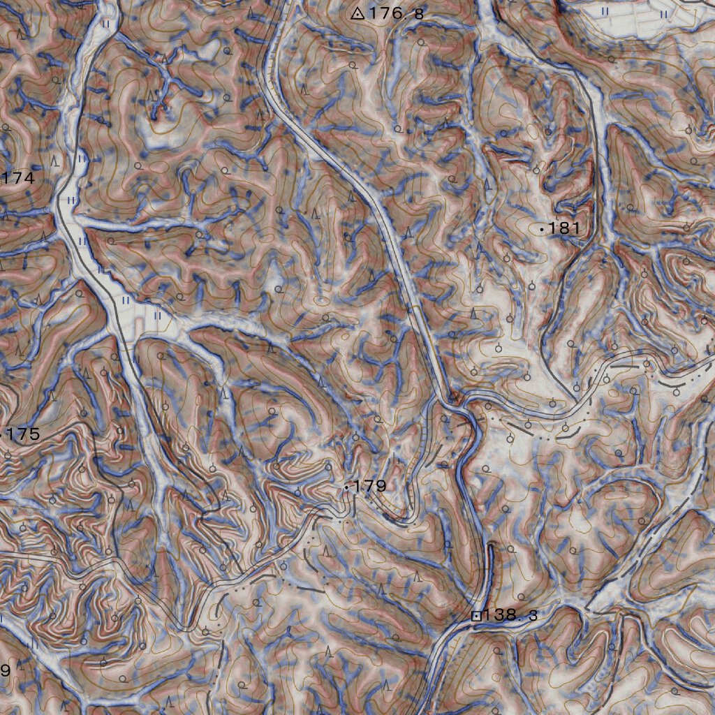 553677 長沢 （ながさわ Nagasawa）, CS立体図+地形図 Map by Pacific Spatial Solutions, Inc. | Avenza Maps