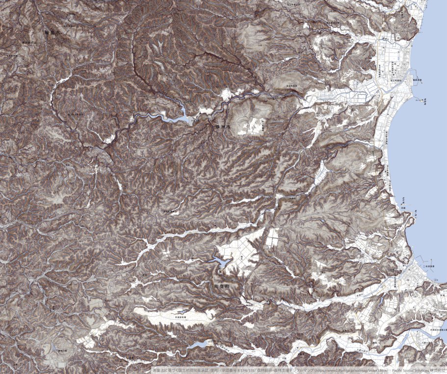 563701 松波 （まつなみ Matsunami）, CS立体図+地形図 Map by Pacific Spatial Solutions, Inc. | Avenza Maps