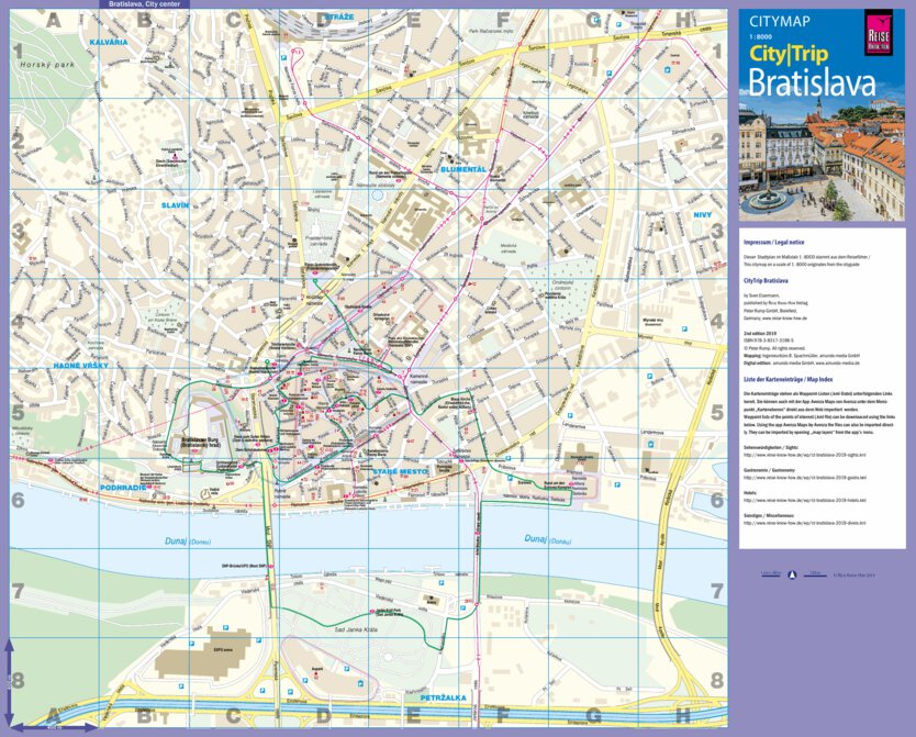 Citymap Bratislava 2019 Map by Reise Know-How Verlag Peter Rump GmbH | Avenza Maps