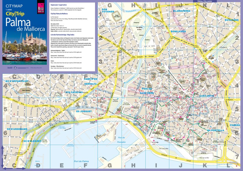 Citymap Palma de Mallorca 2019 Map by Reise Know-How Verlag Peter Rump GmbH | Avenza Maps