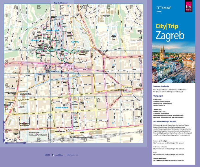 Citymap Zagreb 2019 Map by Reise Know-How Verlag Peter Rump GmbH | Avenza Maps