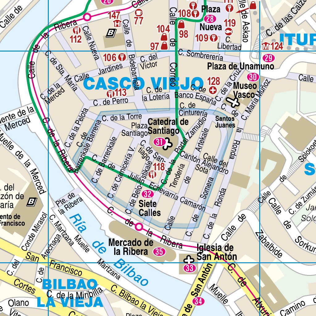 Citymap2 Bilbao 2025 Map by Reise Know-How Verlag Peter Rump GmbH | Avenza Maps