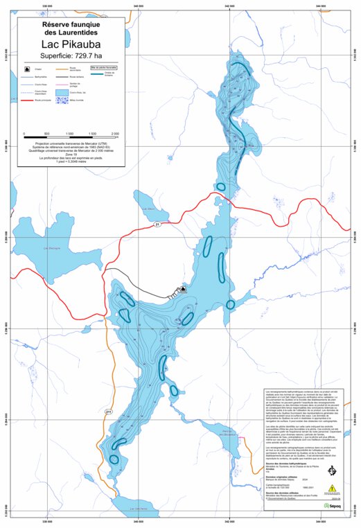 Lac Pikauba (Laurentides) Map by Sepaq | Avenza Maps