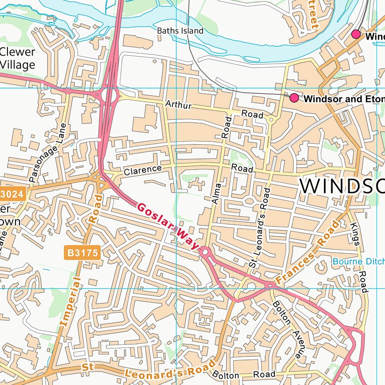 Windsor and Maidenhead (B) (SU97) Map by UK Topographic Maps | Avenza Maps