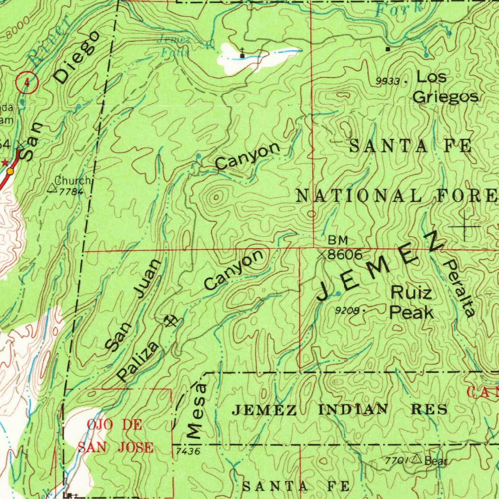 Albuquerque, NM (1963, 250000-Scale) Map by United States Geological ...