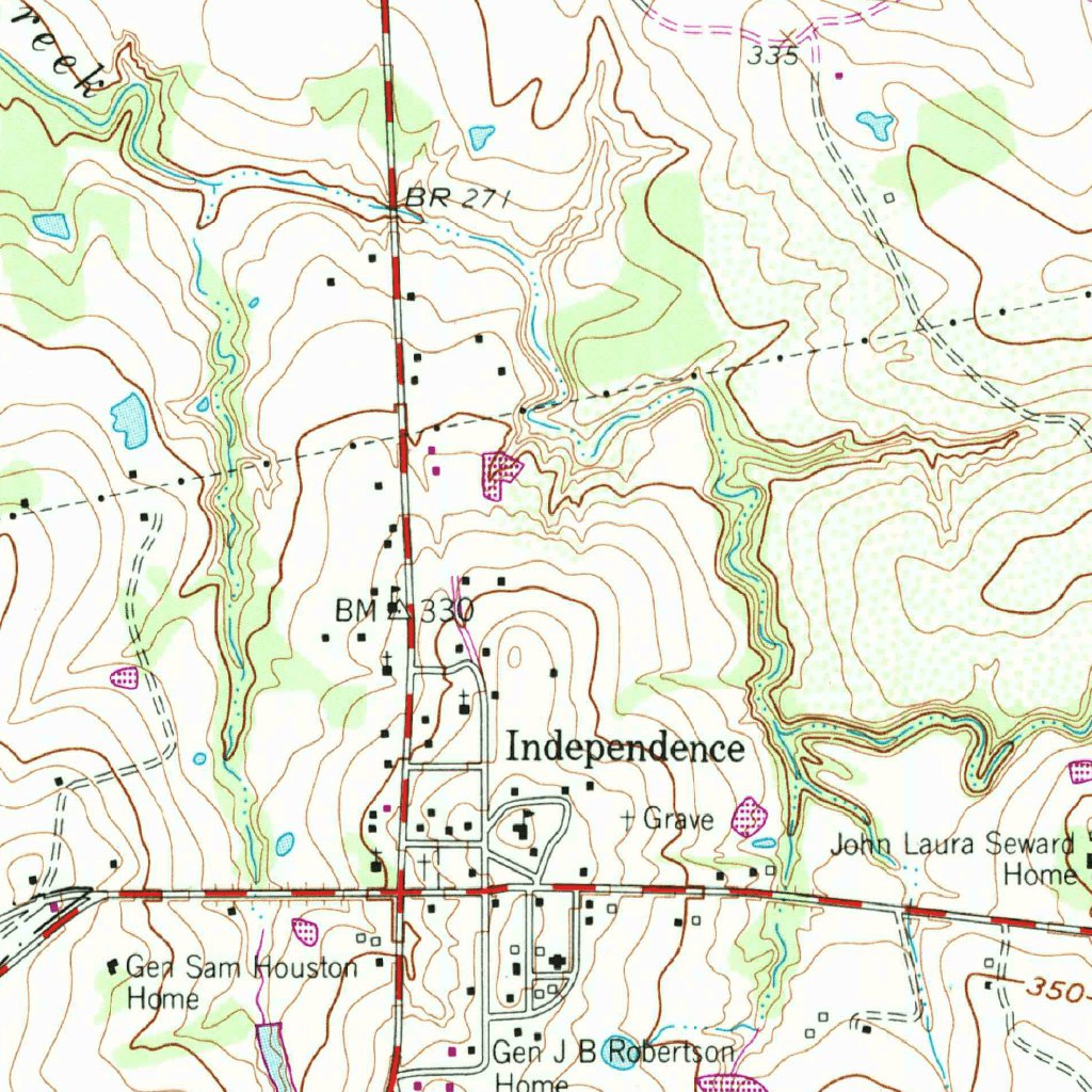 Independence, TX (1959, 24000-Scale) Map by United States Geological ...