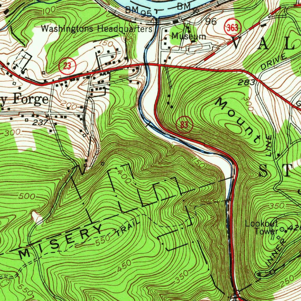 Valley Forge, PA (1952, 24000-Scale) Map by United States Geological ...