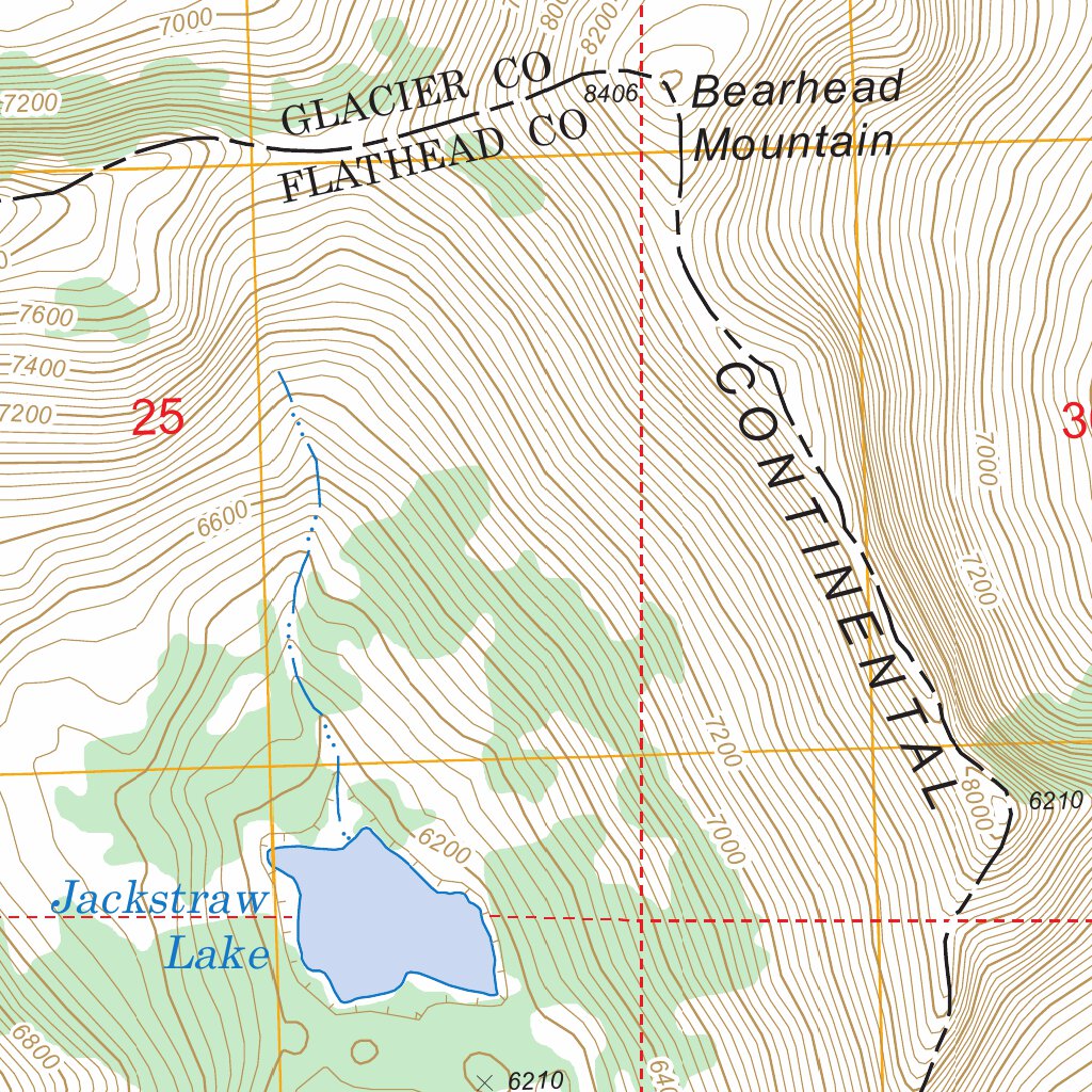 Dancing Lady Mountain, MT FSTopo Legacy Map by US Forest Service - Topo | Avenza Maps