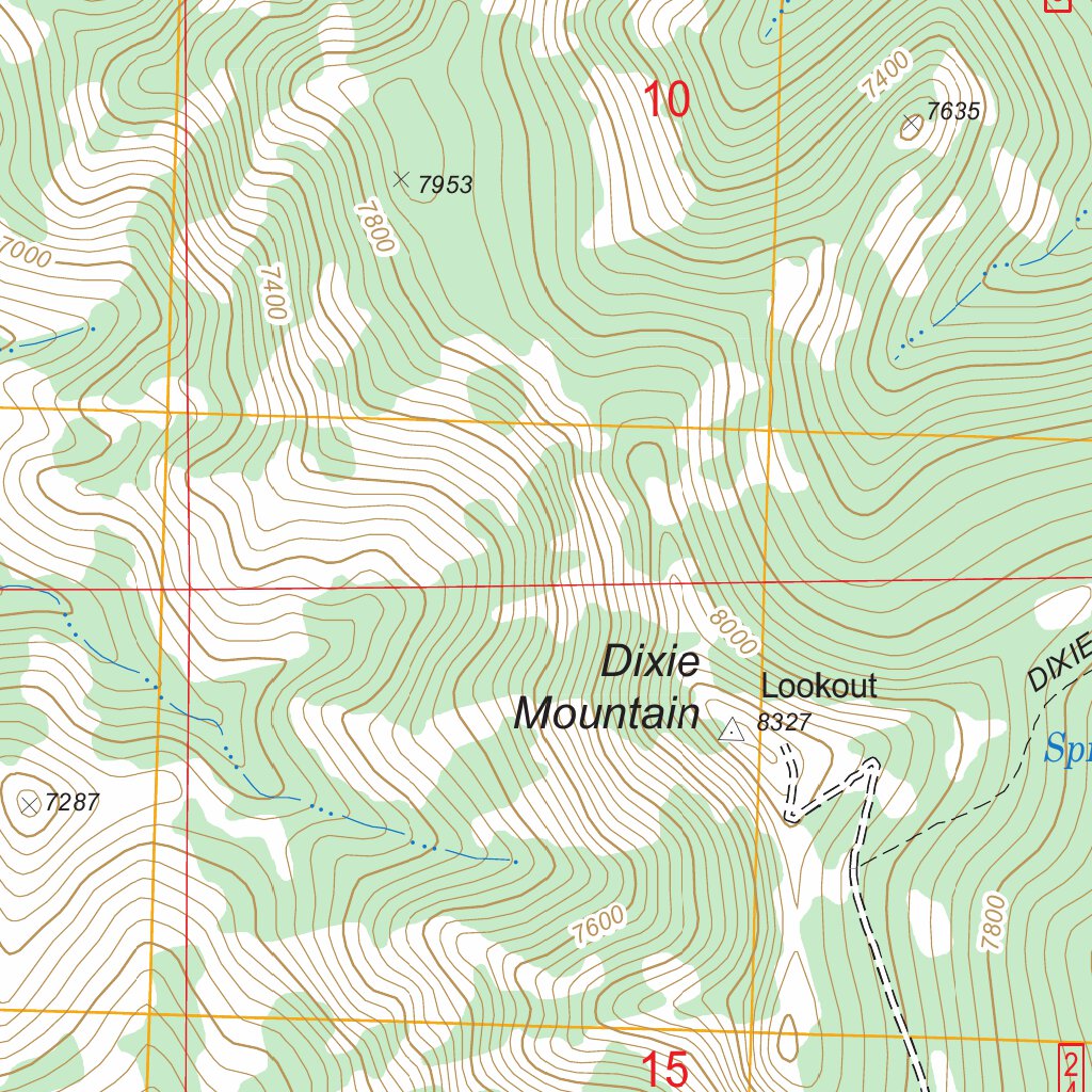 Dixie Mountain, CA FSTopo Legacy Map by US Forest Service - Topo | Avenza Maps
