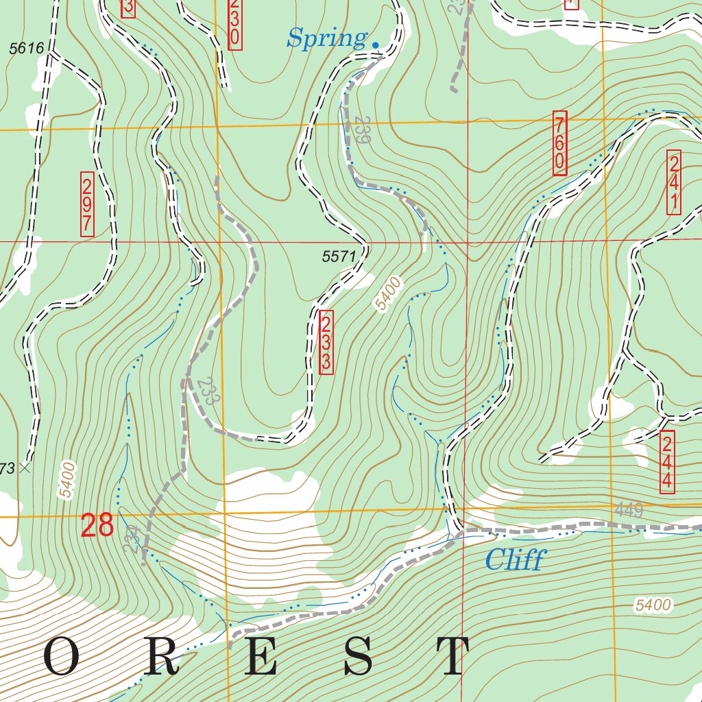 Dollar Basin, OR FSTopo Legacy Map by US Forest Service - Topo | Avenza ...