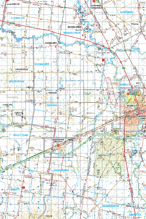 Map 294 - Spatial Vision's Vicmap Book (North East Edition 8, 2025) - 100K Series by Veris ...