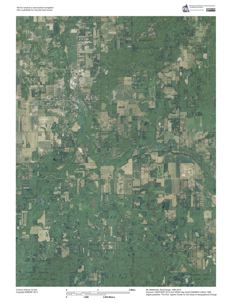 MI-Middleville: GeoChange 1980-2012 Map by Western Michigan University | Avenza Maps