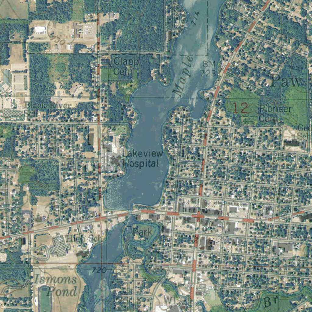 MI-Paw Paw: GeoChange 1976-2012 Map by Western Michigan University | Avenza Maps