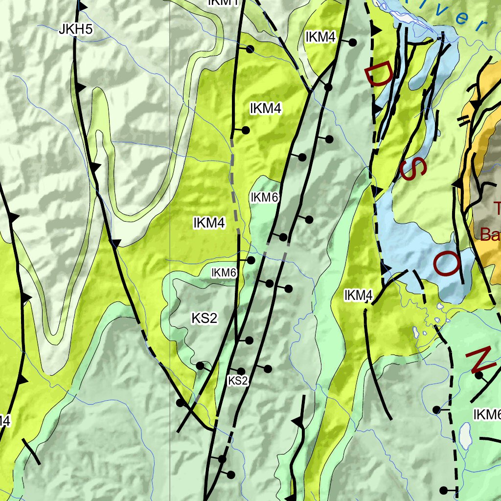 116P, Bell River: Yukon Bedrock Geology Map by Yukon Geological Survey | Avenza Maps