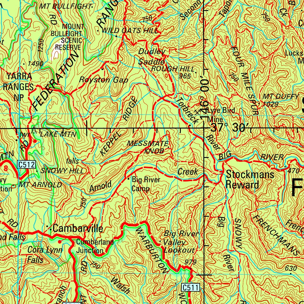 Warburton - SJ55 - 06 Map by Geoscience Australia | Avenza Maps