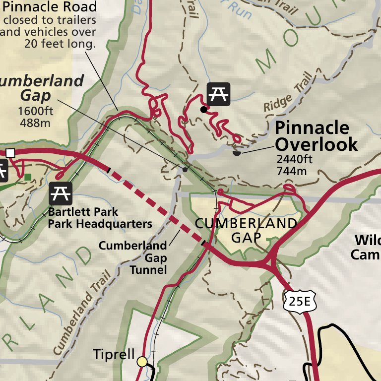 Cumberland Gap National Historical Park Map by US National Park Service | Avenza Maps