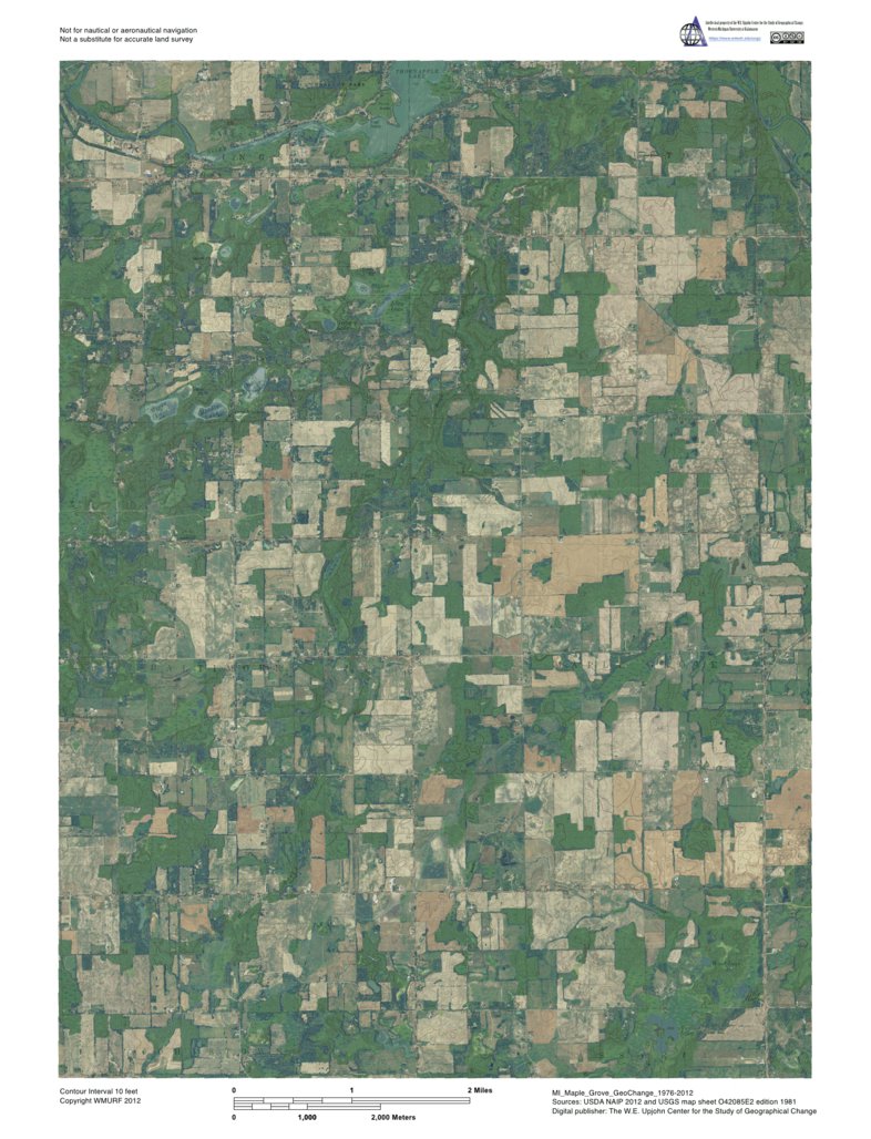MI-Maple Grove: GeoChange 1976-2012 Map by Western Michigan University | Avenza Maps