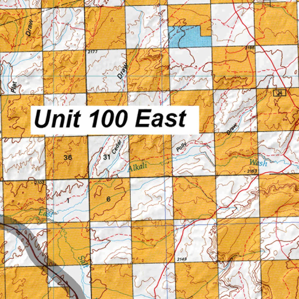 HuntData Wyoming Land Ownership Map for Elk Unit 124w by HuntData LLC | Avenza Maps