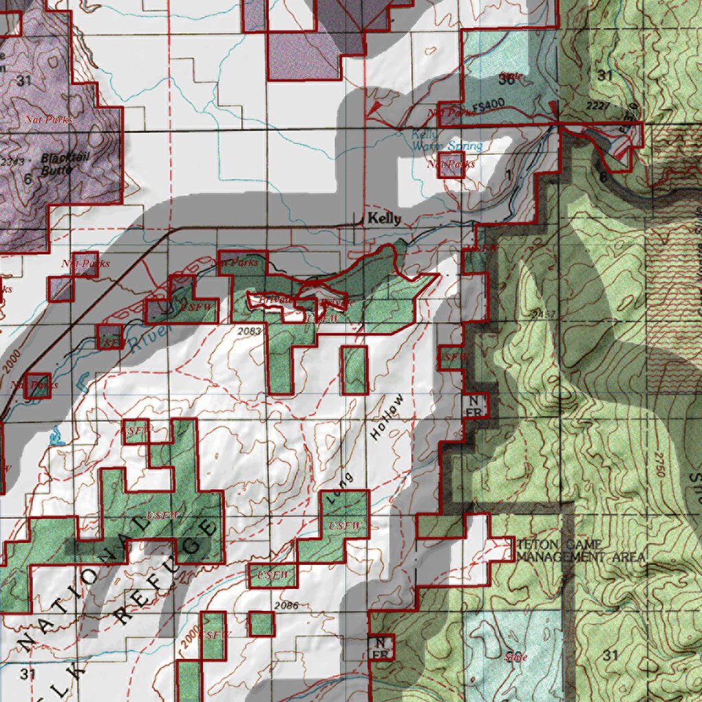 HuntData Wyoming Land Ownership Map for Elk Unit 74 by HuntData LLC | Avenza Maps