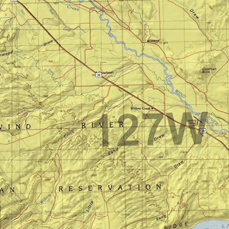 HuntData Wyoming Game Concentration Map for Elk Unit 127w by HuntData LLC | Avenza Maps