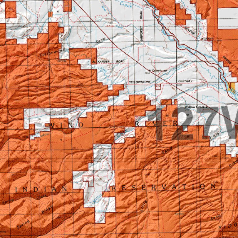 HuntData Wyoming Land Ownership Map for Elk Unit 127w by HuntData LLC | Avenza Maps