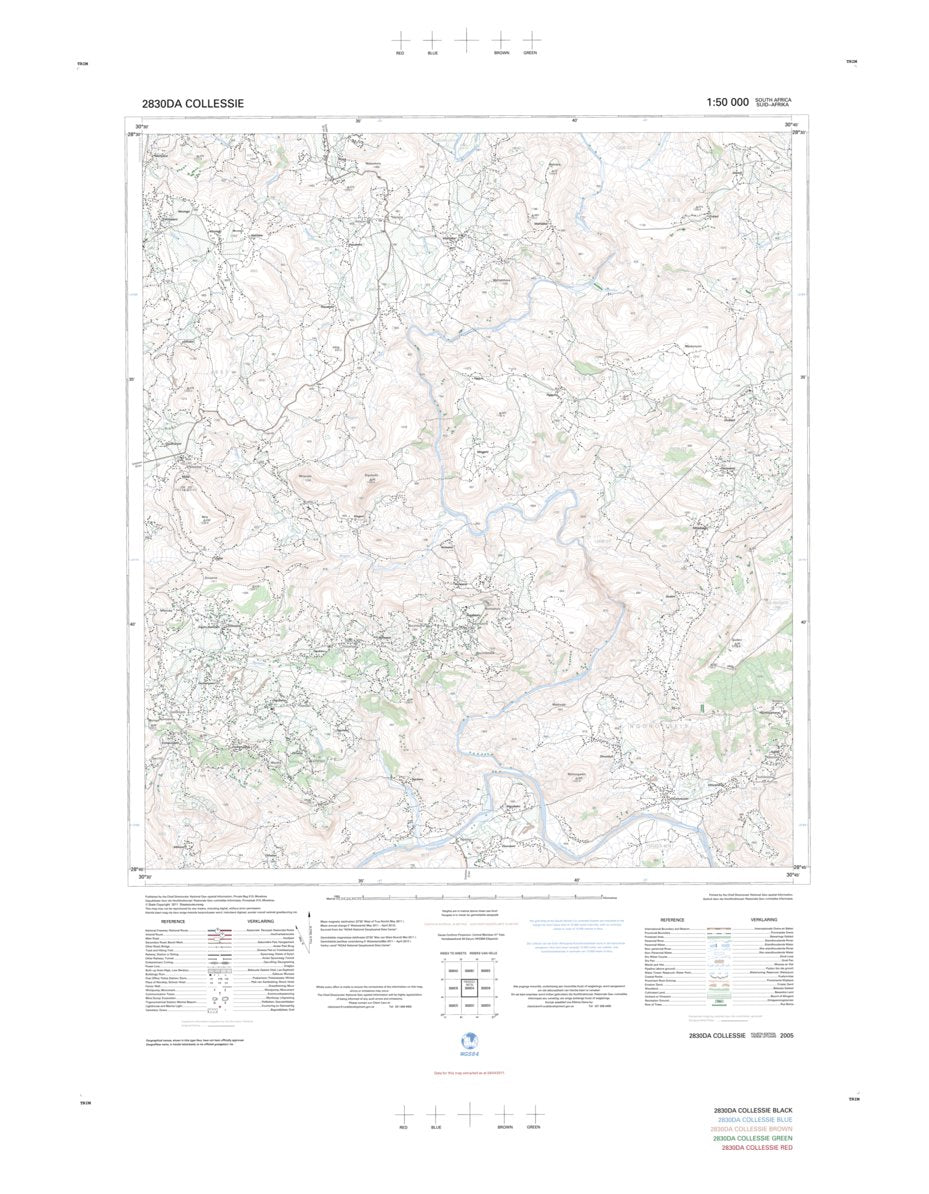 2830DA COLLESSIE Map by Chief Directorate: National Geo-spatial Information | Avenza Maps