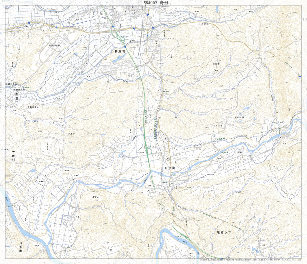 584002 舟形 （ふながた Funagata）, 地形図 Map by Pacific Spatial Solutions, Inc. | Avenza Maps