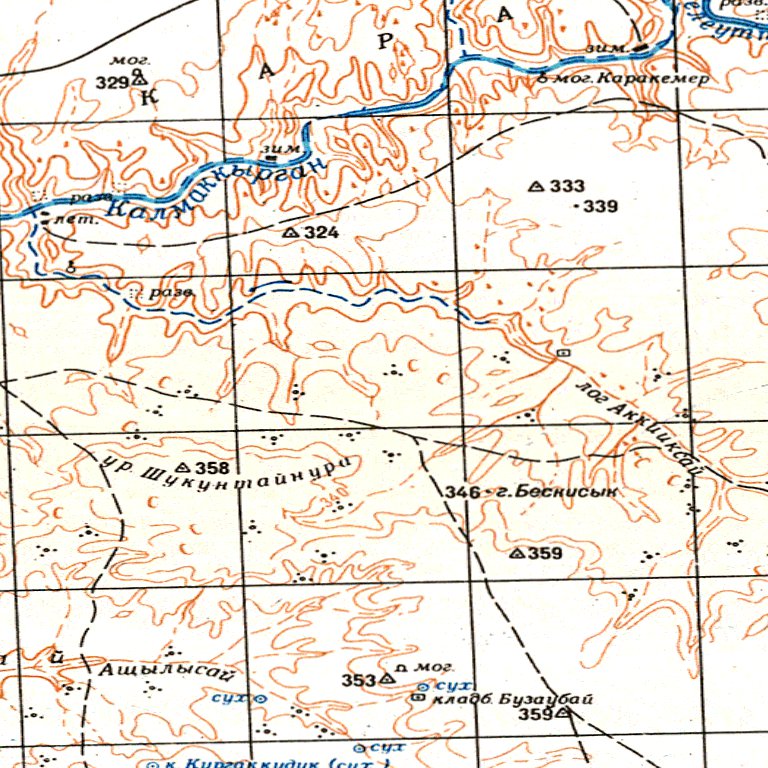 Soviet Genshtab - l42-07 - Kazakhstan Map by Avenza Systems Inc. | Avenza Maps
