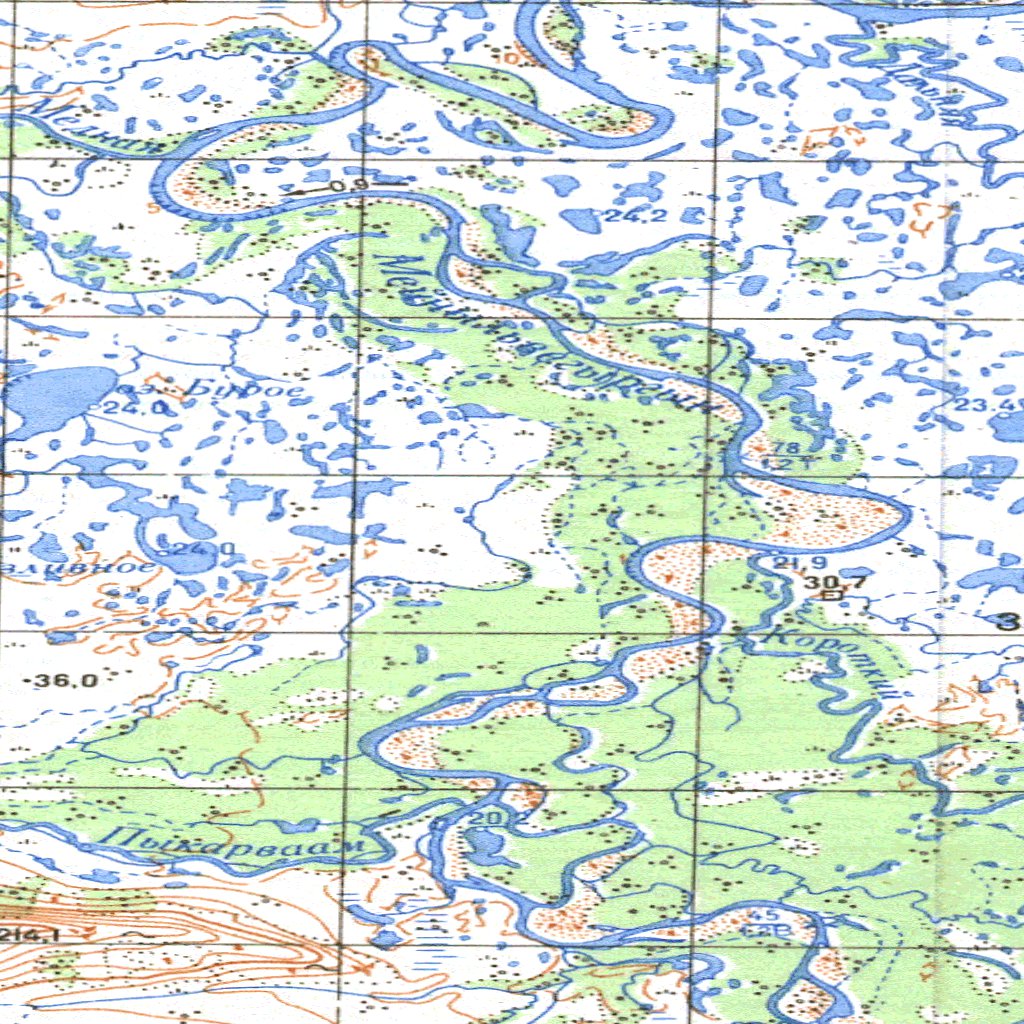 Soviet Genshtab Map - p60-019/020 - Russia by Avenza Systems Inc. | Avenza Maps