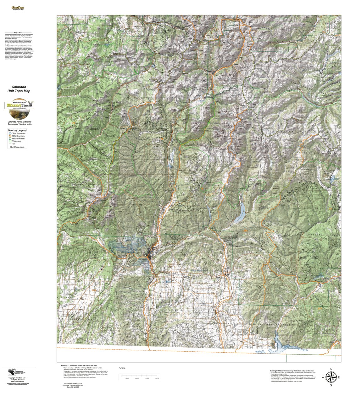 HuntData Colorado Unit 75 Topo Map by HuntData LLC | Avenza Maps