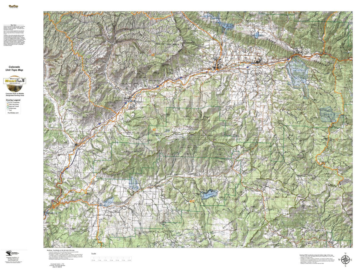 HuntData Colorado Unit 42 Topo Map by HuntData LLC | Avenza Maps