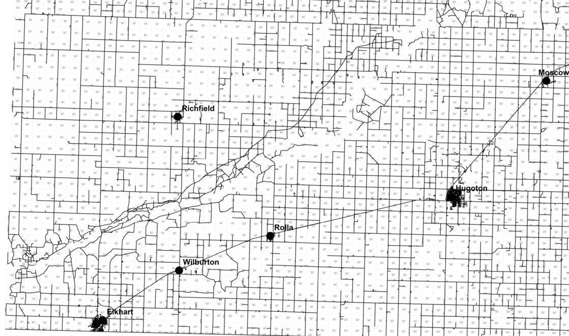 Morton County Roads and PLSS Map by Kansas Cooperative Fish and Wildlife Research Unit | Avenza Maps