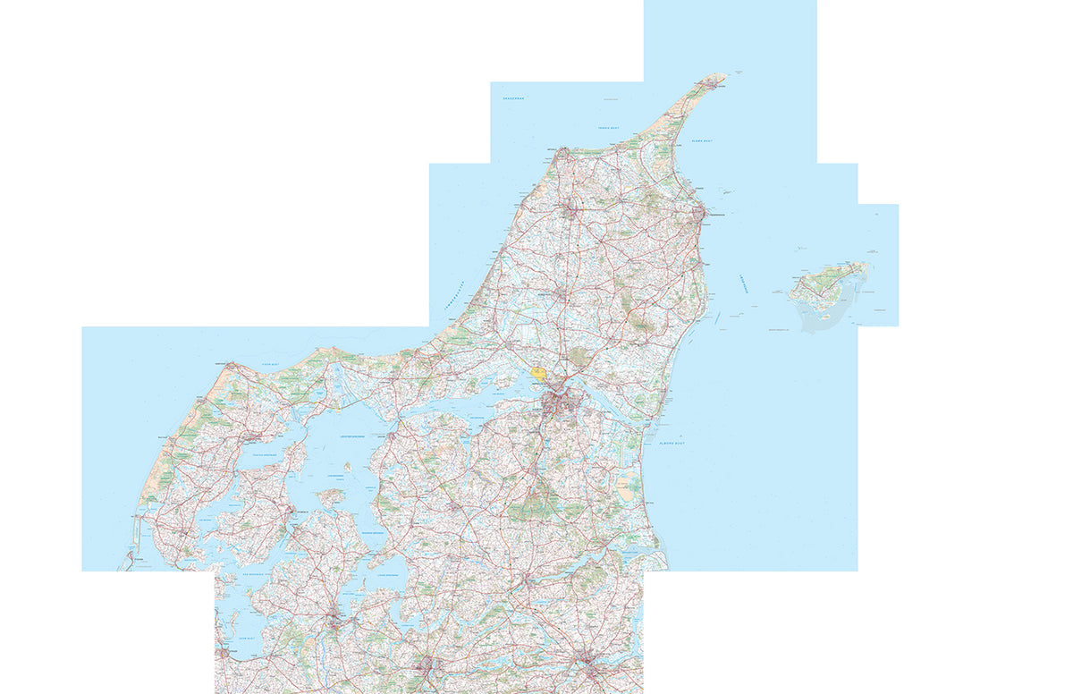 Region Nordjylland (1:100,000 scale) Map by Kortforsyningen | Avenza Maps