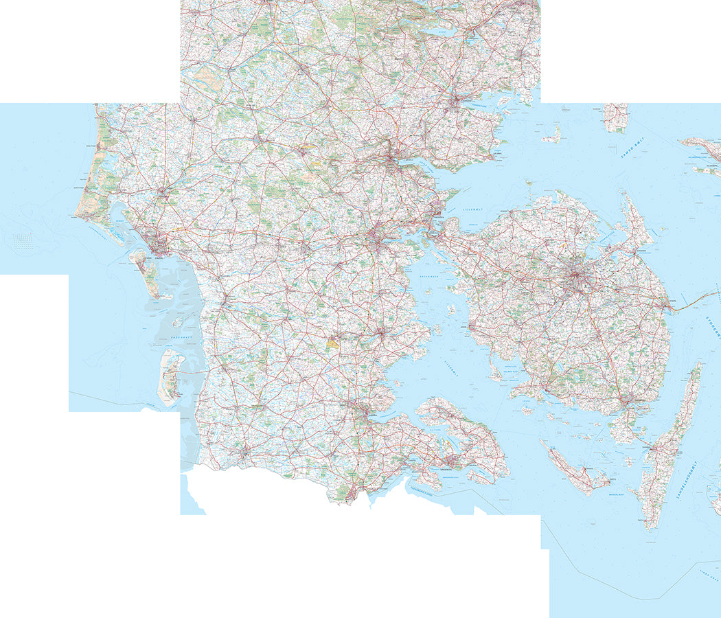 Region Syddanmark (1:100,000 scale) Map by Kortforsyningen | Avenza Maps