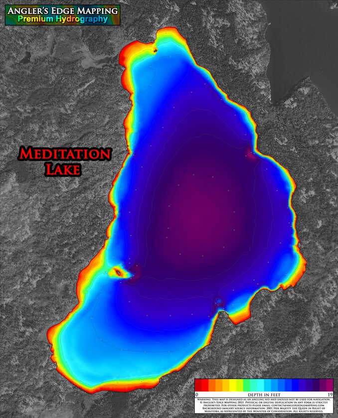 AEM Meditation Lake Map by Angler's Edge Mapping | Avenza Maps