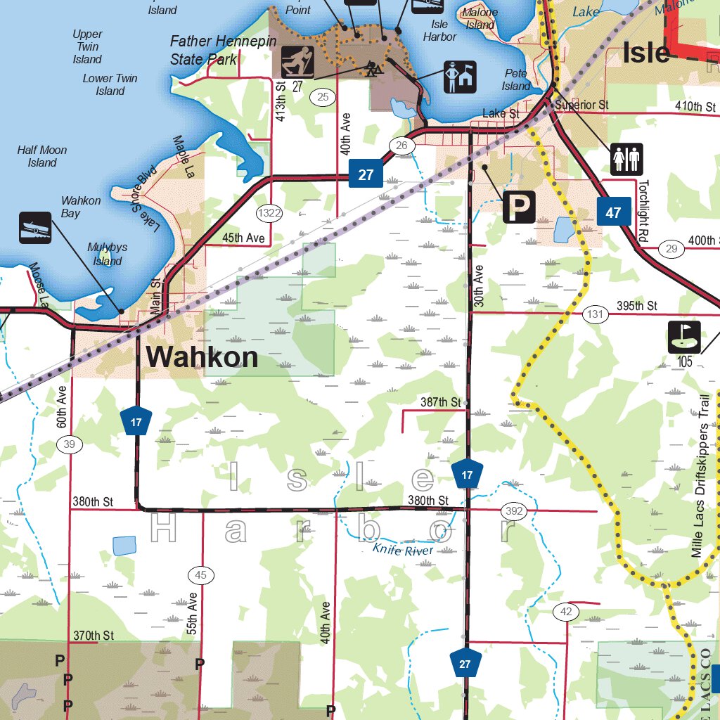 Central-Northwest MN All-Outdoors Atlas & Field Guide pg. 072-073 Map by Sportsman's Connection ...