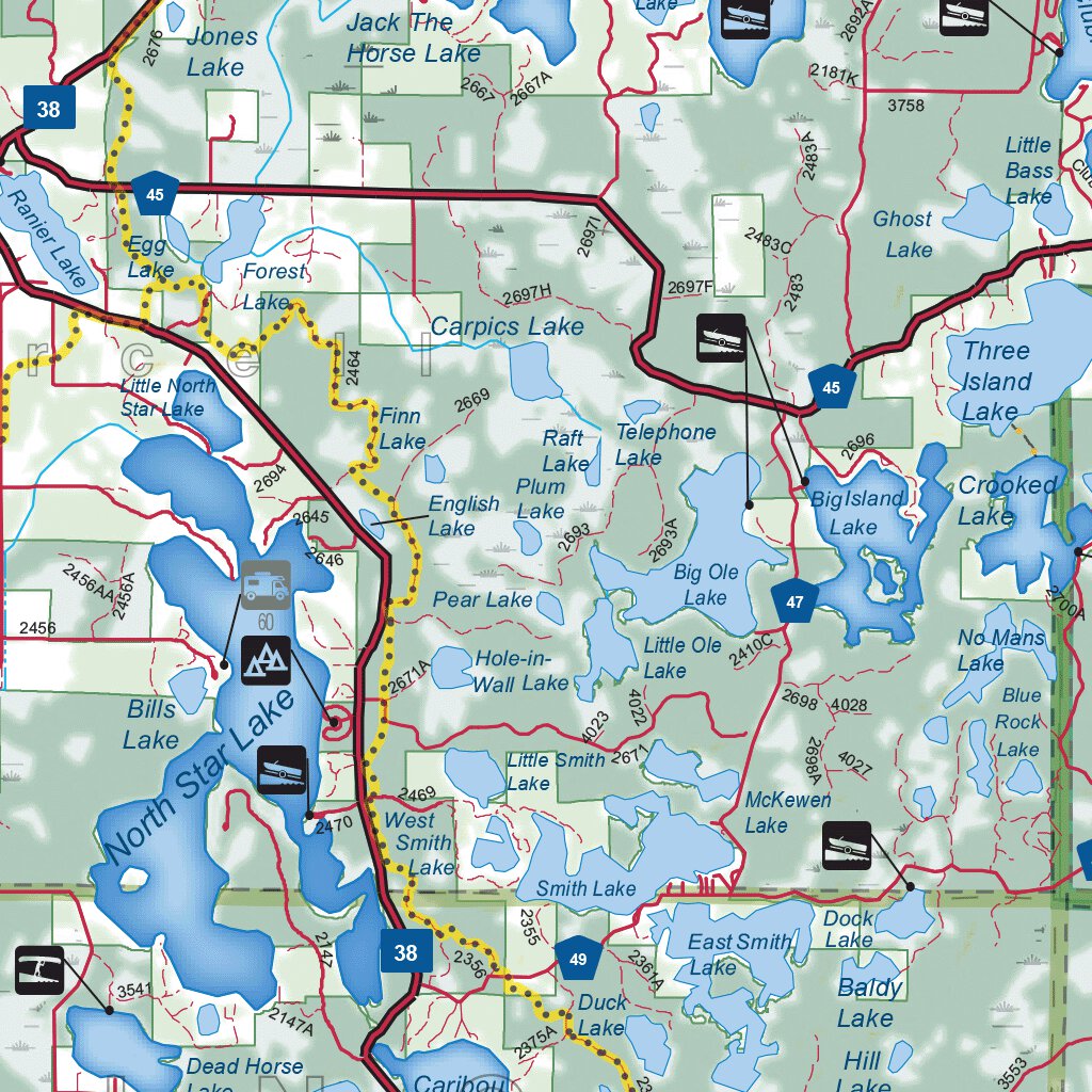 Northeastern MN All-Outdoors Atlas & Field Guide pg. 052-053 Map by Sportsman's Connection ...