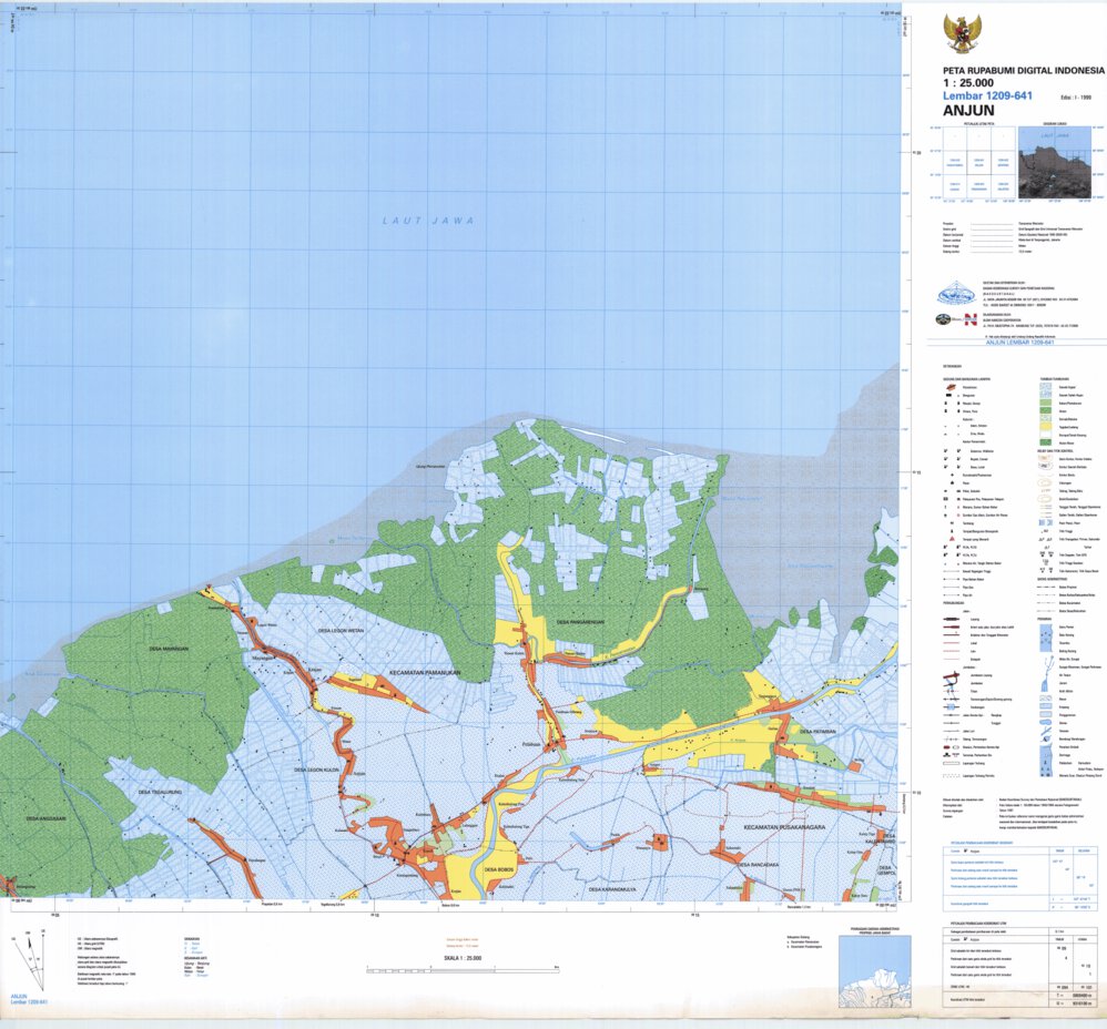 Anjun (1209-641) Map by Badan Informasi Geospasial | Avenza Maps