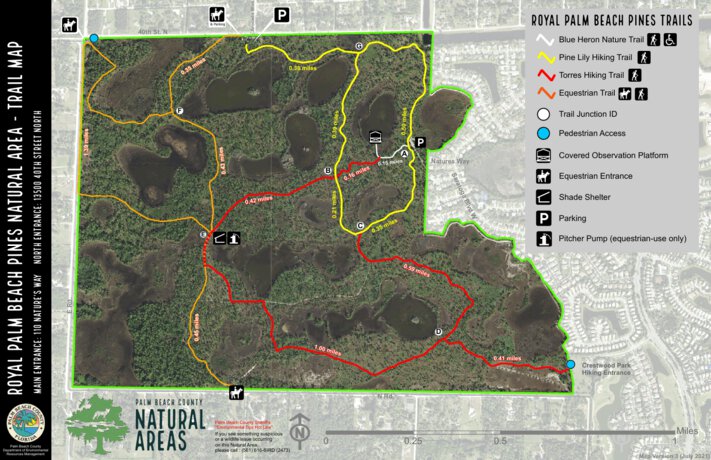 Royal Palm Beach Pines Natural Area - Trail Guide Map by Palm Beach County Department of ...