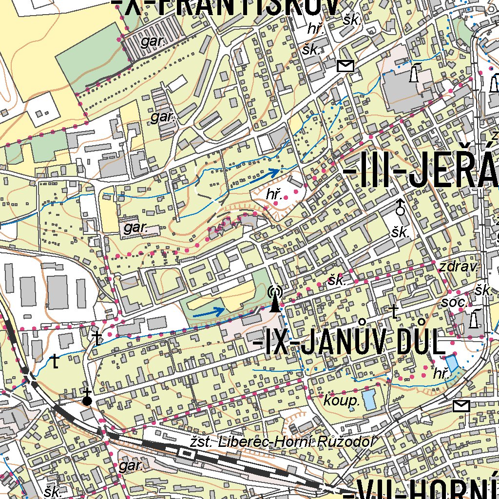 Liberec (0205-B-c) Map by Cesky urad zememericky a katastralni | Avenza Maps