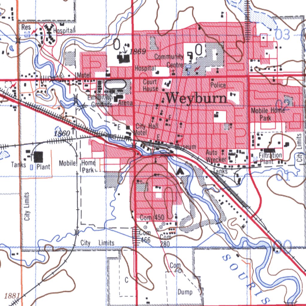 Weyburn, SK (062E12 CanMatrix) Map by Natural Resources Canada | Avenza Maps