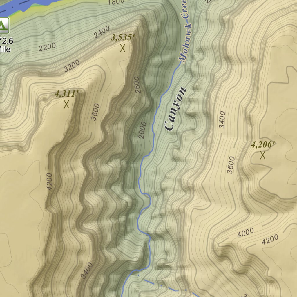 Gateway Rapids, Arizona 7.5 Minute Topographic Map - Color Hillshade by Apogee Mapping, Inc ...
